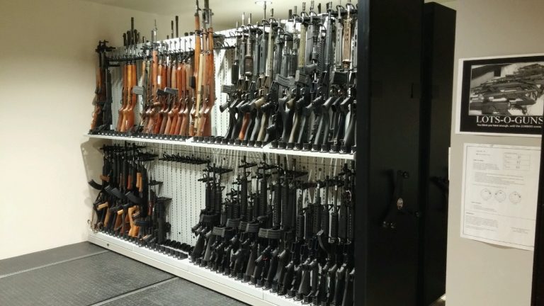 Mobile Weapon Shelving Systems - Combat Weapon Storage